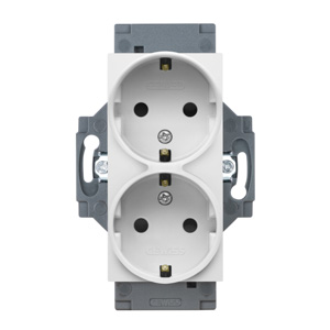 DOUBLE SOCKET GERMAN STD.2P+E 16A W